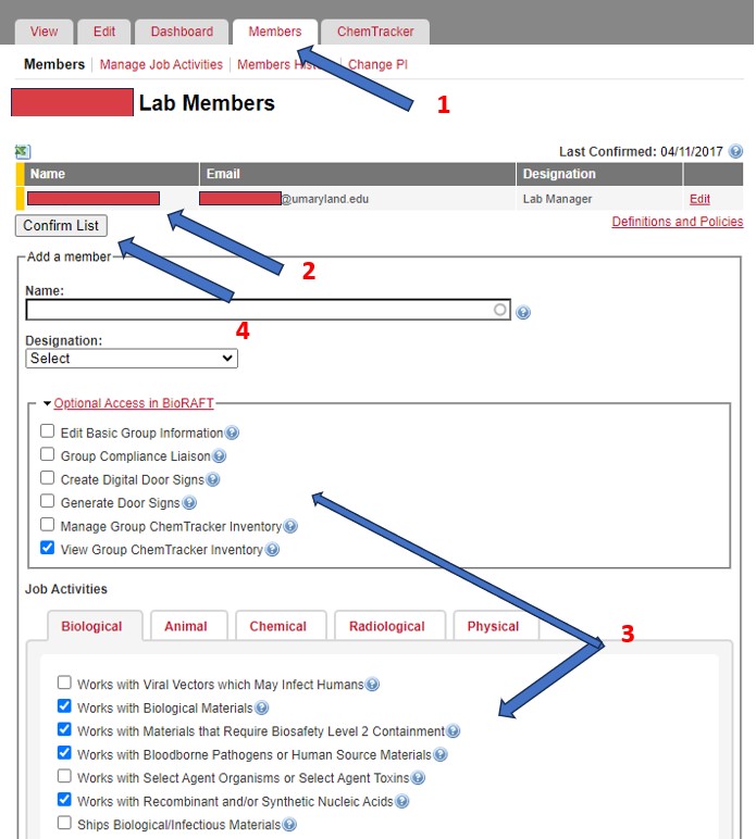 Keeping your SciShield Profile up to date - Environmental Health and Safety