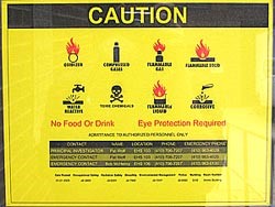 Laboratory Door Sign - Environmental Health and Safety