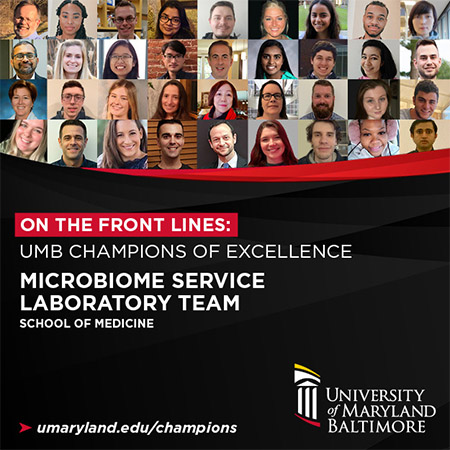 Microbiome Service Laboratory Team - UMB Champions of Excellence