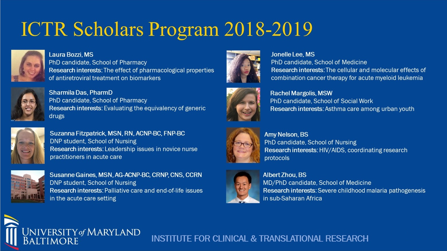 ICTR 2018 - 2019 Scholars Program - Institute for Clinical ...