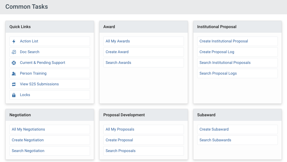Common tasks - Research and Development